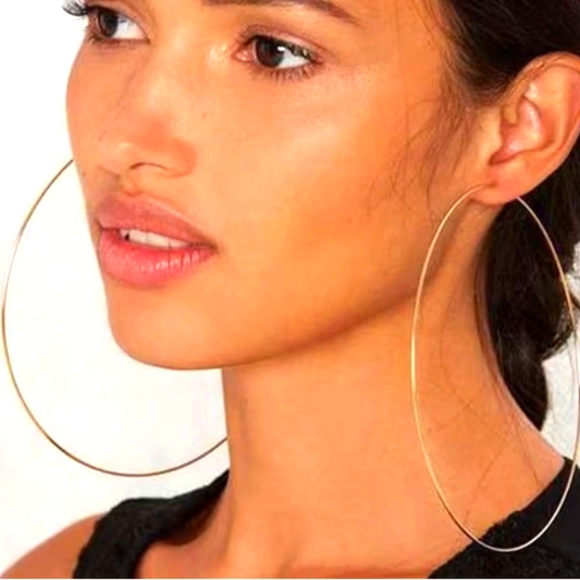 Jewelry | Host Pick 415 Extra Large Gold Hoop Earrings Hypoallergenic ...